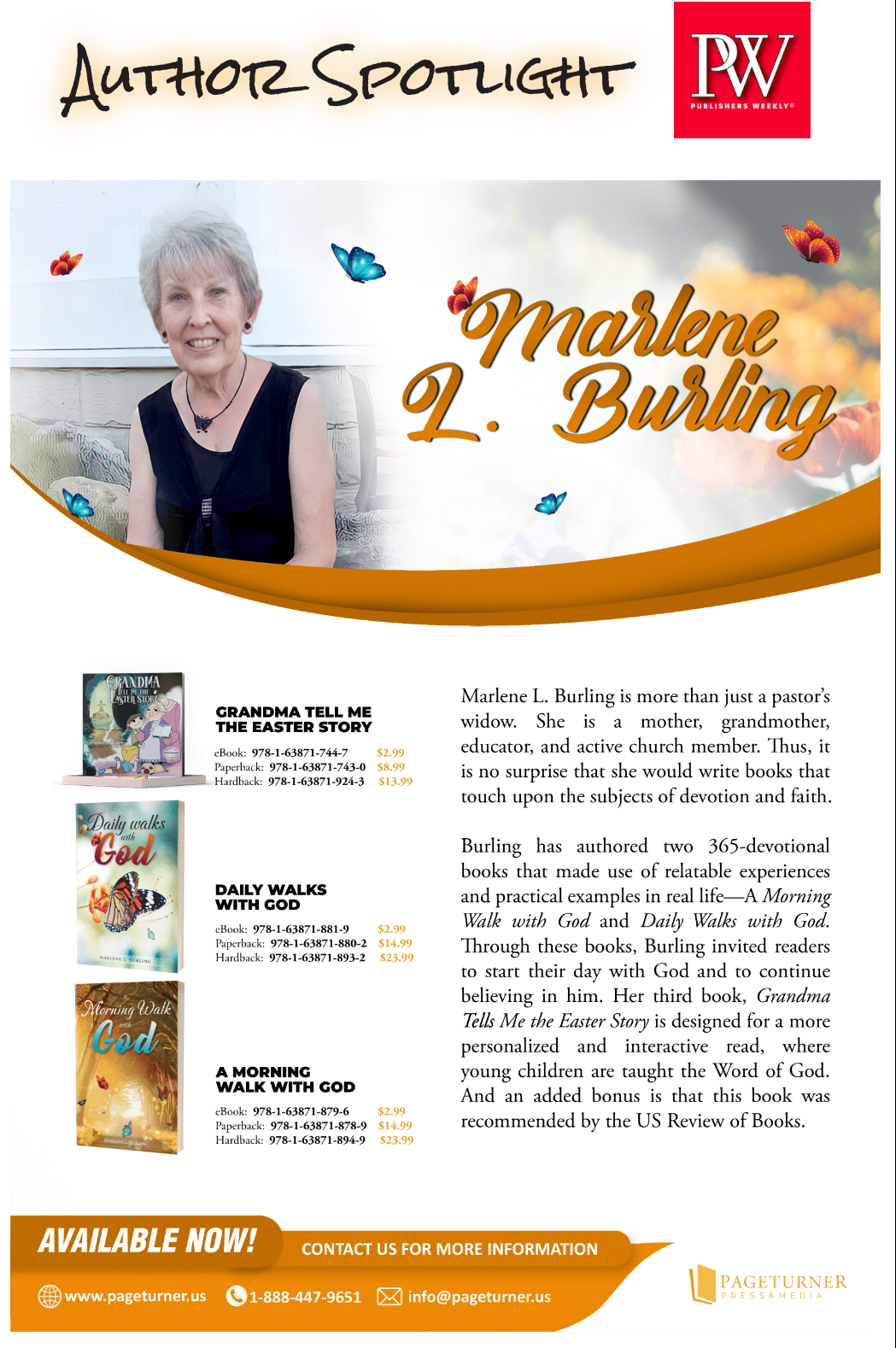 MARLENE BURLING - Morning Walks with God and A Daily Walk with God